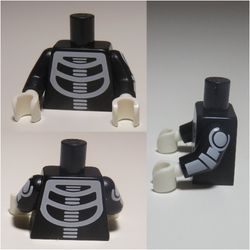 LEGO PART 973c03h27pr3116 Torso Skeleton Bones, Spine and Ribs Print ...