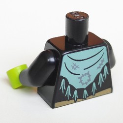 LEGO PART 973c03h18pr9999 Torso Witch with Sand Green Scarf and Dark ...