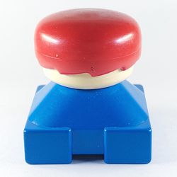 LEGO PART 2327c01pr0002 Duplo 2 x 2 x 2 Figure Brick, Spiky Bangs ...