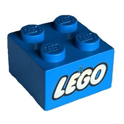 LEGO PART 3003apr0058 Brick 2 x 2 without Inside Ridges with LEGO Logo ...