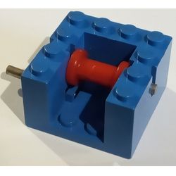 LEGO PART 586c01 String Reel Winch 4 x 4 x 2 with Metal Handle, Red ...