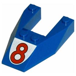 LEGO PART 6153apr0003 Wedge Sloped 6 x 4 Cutout, No Stud Notches with ...