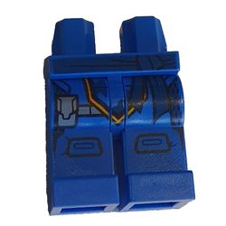 LEGO PART 970c28pr9826 Hips and Blue Legs with Dark Blue Belt, Knee ...