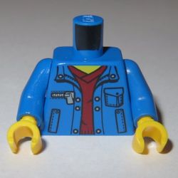 LEGO PART 973c28h01pr2500 Torso Jacket with Pockets over Dark Red V ...