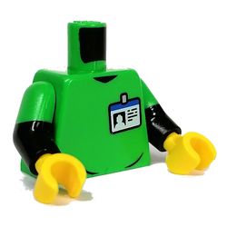 LEGO PART 973g06c03h01pr0001 Torso, Dual Molded Arms with ID Badge ...