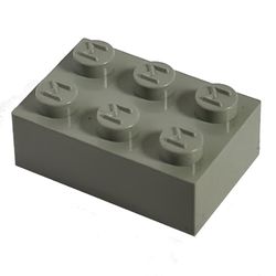 LEGO PART 1132M Modulex Brick 2 x 3 with M on Studs | Rebrickable ...