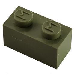 LEGO PART 1121M Modulex Brick 1 x 2 with M on Stud | Rebrickable ...