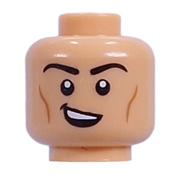 LEGO PART 28621pr4382 Minifig Head Elf Bard, Black Eyebrows, Lopsided ...