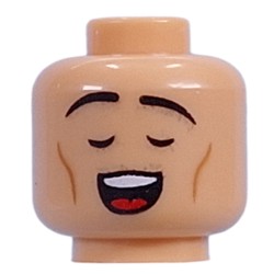 LEGO PART 28621pr4382 Minifig Head Elf Bard, Black Eyebrows, Lopsided ...