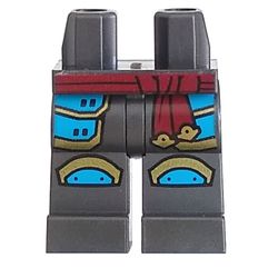 LEGO PART 970c75pr9748 Hips and Pearl Titanium Legs with Dark Red Belt ...