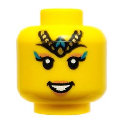LEGO PART 28621pr4222 Minifig Head Black Eyebrows, Nougat Eyeshadow ...