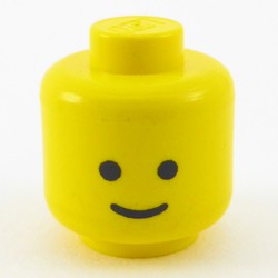 LEGO PART 3626apr0001 Minifig Head Standard Grin Print [Solid Stud ...