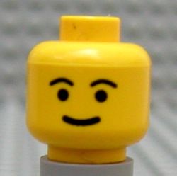 LEGO PART 3626bpr0007 Minifig Head, Standard Grin and Eyebrows Print ...