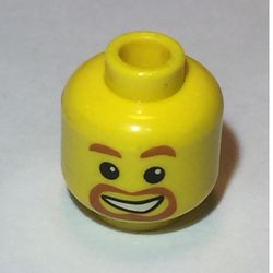 LEGO PART 3626bpr0270 Minifig Head with Orange Beard around Mouth ...