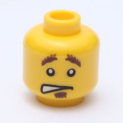 LEGO PART 3626bpr0600 Minifig Head Knight / Space Police Officer, Bushy ...