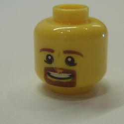 LEGO PART 3626cpr1146 Minifig Head, Brown Beard and Eyebrows, Goatee ...
