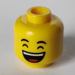 LEGO PART 3626cpr1294 Minifig Head Emmet, Open Lopsided Smile ...
