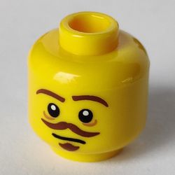 LEGO PART 3626cpr1302 Minifig Head William Shakespeare, Male, Brown ...