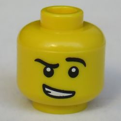 LEGO PART 3626cpr1550 Minifig Head Fencer, Eyebrows, Raised Left ...