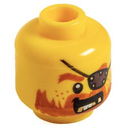 LEGO PART 3626cpr1557 Minifig Head Bucko / Pirate, Eyepatch, Dark ...