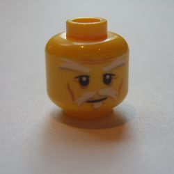 LEGO PART 3626cpr1642 Minifig Head Sensei Wu (Master) / Santa, White ...