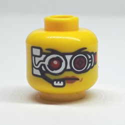 LEGO PART 3626cpr1972 Minifig Head Nya, Lopsided Grin with Pink Lips ...