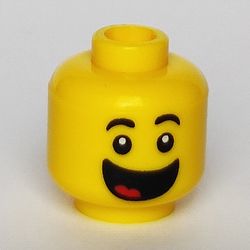 LEGO PART 3626cpr2542 Minifig Head Birthday Cake Guy, Surprised Happy ...