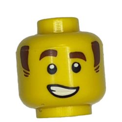 LEGO PART 3626cpr2548 Minifig Head Cowboy, Brown Sideburns and Eyebrows ...