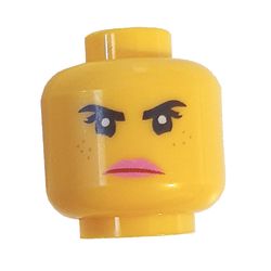LEGO PART 3626cpr2783 Minifig Head Lucy Wyldstyle, Dark Pink Lips ...