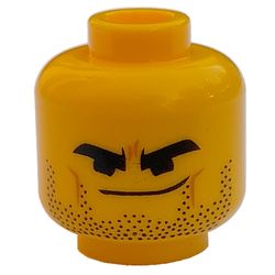 LEGO PART 3626cpr2814 Minifig Head Rex Dangervest, Dual Sided, Thick ...
