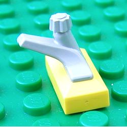 LEGO PART 69c01 Tap 1 x 2 Base with Light Gray Spout | Rebrickable ...