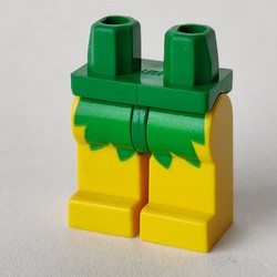 LEGO PART 970c01pr0002 Hips and Yellow Legs with Pirate Islanders Green ...