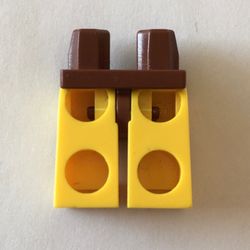 LEGO PART 970c01pr0123 Hips and Yellow Legs with Castaway Rags and ...