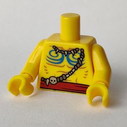 LEGO PART 973c01h01pr2419 Torso Bare Chest with Muscles Outline, Blue ...