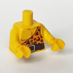 LEGO PART 973c01h01pr3793 Torso Bright Light Orange Animal Skin Toga ...