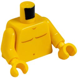 LEGO PART 973c01h01pr6092 Torso Bare Chest with Dark Orange Body Lines ...