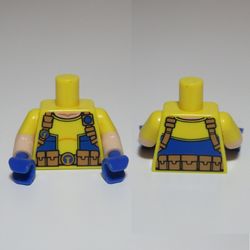 LEGO PART 973g01c02h28pr9857 Torso, Dual Molded Arms, Shirt with Blue ...