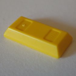 LEGO PART 99563 Tile Special 1 x 2 with Sloped Walls AKA Money / Gold ...