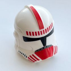 LEGO PART 11217pr0010 Helmet Clone Trooper Phase 2, Closed Front, Red ...
