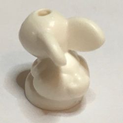 LEGO PART 18852pr0001 Animal, Rabbit / Bunny, Baby Sitting with Black ...