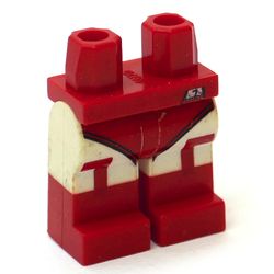 LEGO PART 970c27pat22pr1201 Hips with White Legs and Red Boots Pattern ...