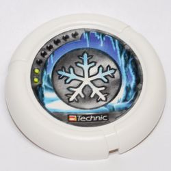 LEGO PART 32171pr0013 Large Figure Throwing Disk, Ski / Ice, 2 Pips ...