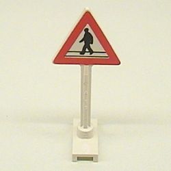LEGO PART 649pr0013 Road Sign Triangle with Pedestrian Crossing 1 ...