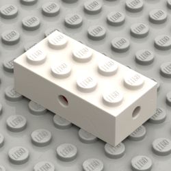 LEGO PART 7049a Brick Special 2 x 4 with Wheel Holder Old, Opaque ...