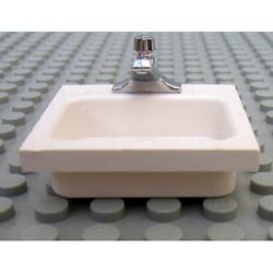 LEGO PART 840c01 Homemaker Washbasin Sink with Chrome Silver Tap ...