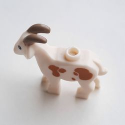 LEGO PART 95341pr0001 Animal, Goat with Dark Tan Horns and Medium ...