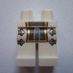 LEGO PART 970c27pr0880 Hips and White Legs with Gray and Gold Loincloth ...