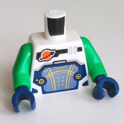 LEGO PART 973c06h05pr6871 Torso Space Suit, Dark Blue and Sand Blue ...