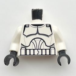 LEGO PART 973c27h03pr0470 Torso Clone Trooper Armour Print, White Arms ...