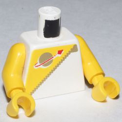 LEGO PART 973c01h01pr0006 Torso Classic Space Logo, Futuron Yellow ...